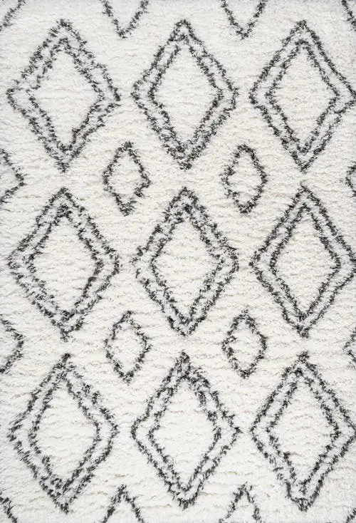 JONATHAN Y Beni Moroccan Style Diamond Shag Area Rug