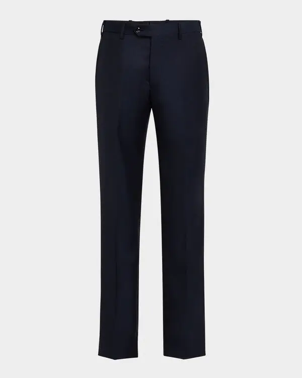 Giorgio Armani Flat-front Twill Trousers