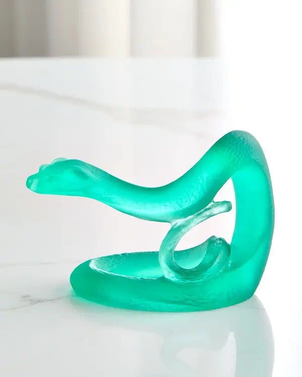 DAUM Horoscope Snake Leaded Crystal Statue
