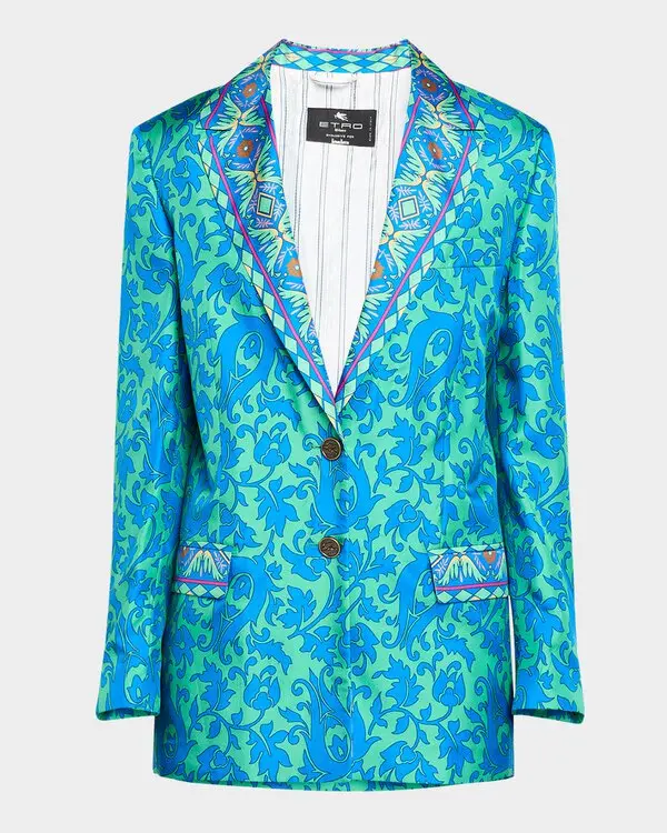 Etro Tile-print Boyfriend Jacket
