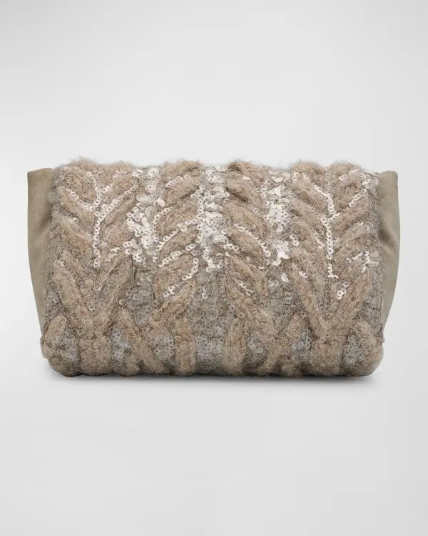 Brunello Cucinelli Opera Knit Clutch Bag
