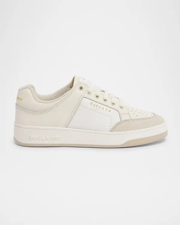 Saint Laurent Sl61 Mixed Leather Low-top Sneakers
