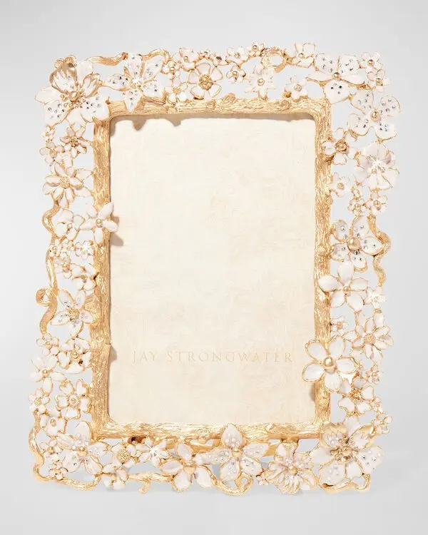 JAY STRONGWATER Leartes Frame, 4" X 6 - White