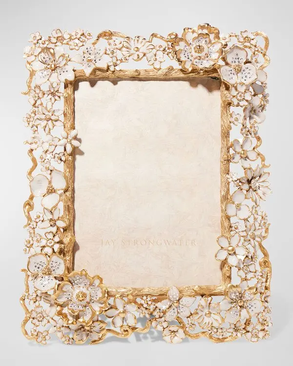 JAY STRONGWATER Ophelia 14k Gold & Crystal Picture Frame, 5" X 7 - One-color