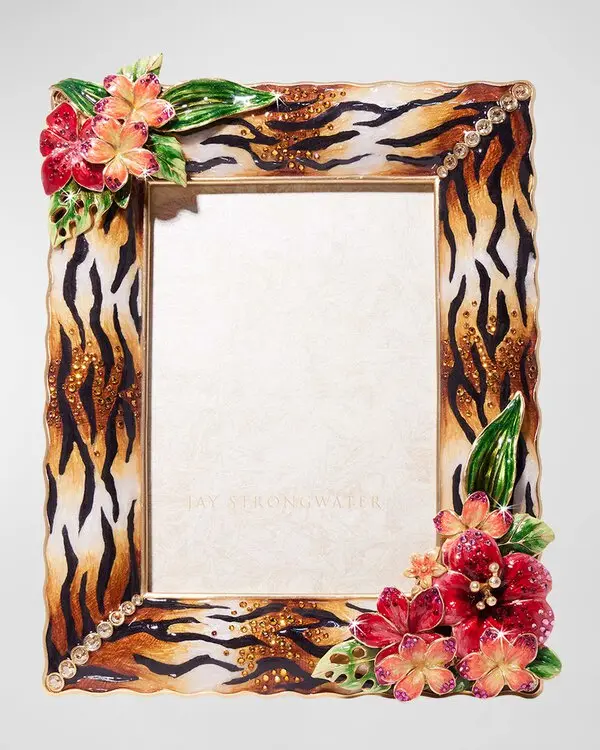 JAY STRONGWATER Tropical Flower Frame, 5" X 7 - Multi