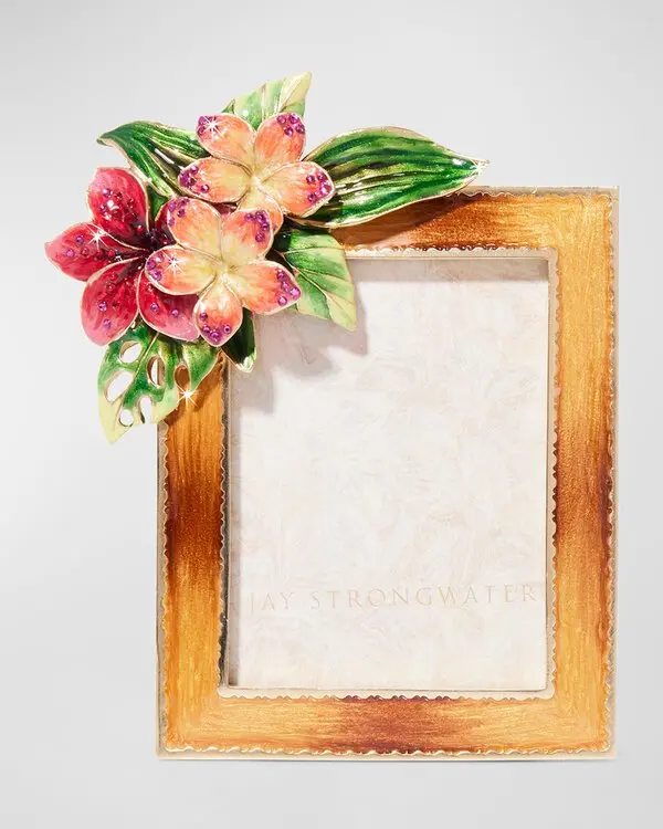 JAY STRONGWATER Tropical Flower Frame, 3" X 4 - Multi