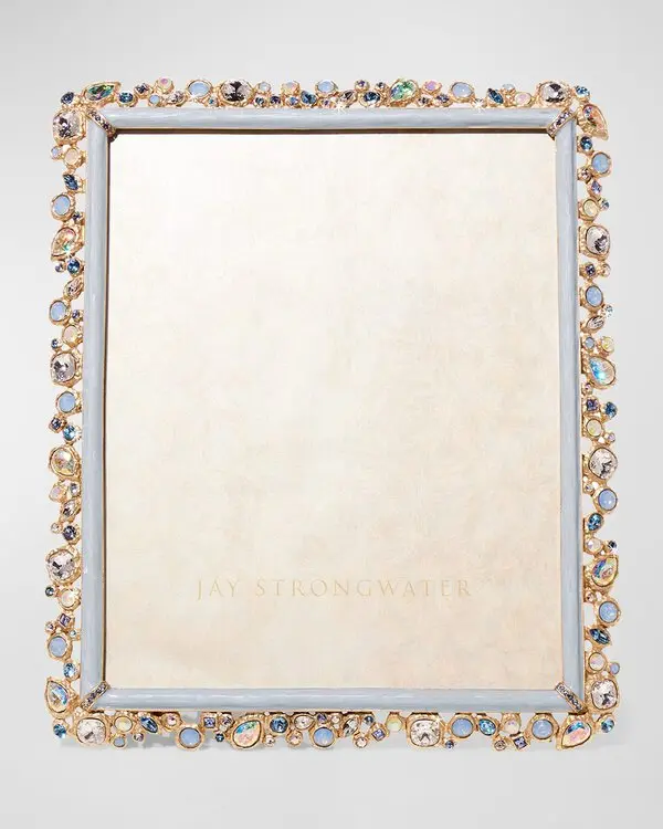 JAY STRONGWATER Bejeweled Frame, 8" X 10 - Light Blue