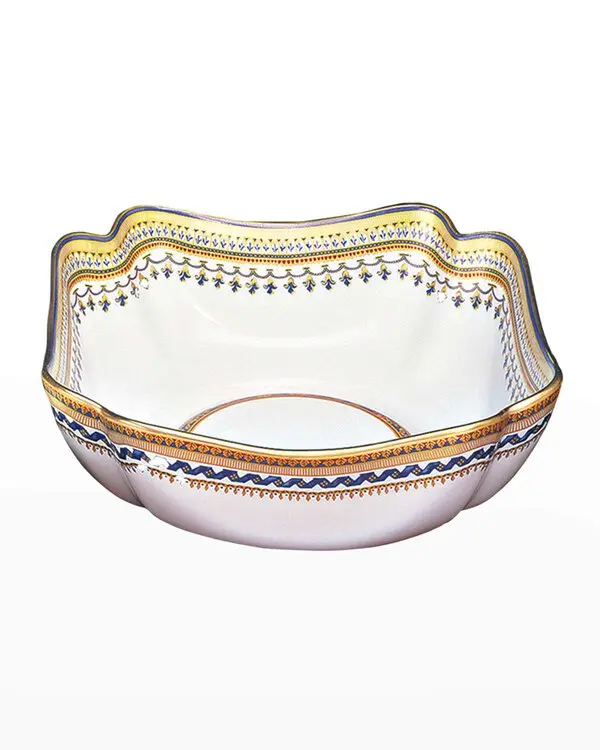 MOTTAHEDEH Chinoise Blue Small Square Bowl