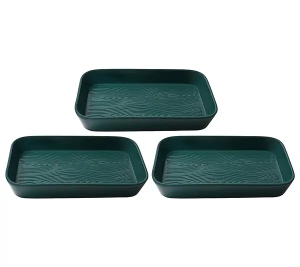 TEMP-TATIONS As Is Woodland Set/3 Stoneware Micro Bakers