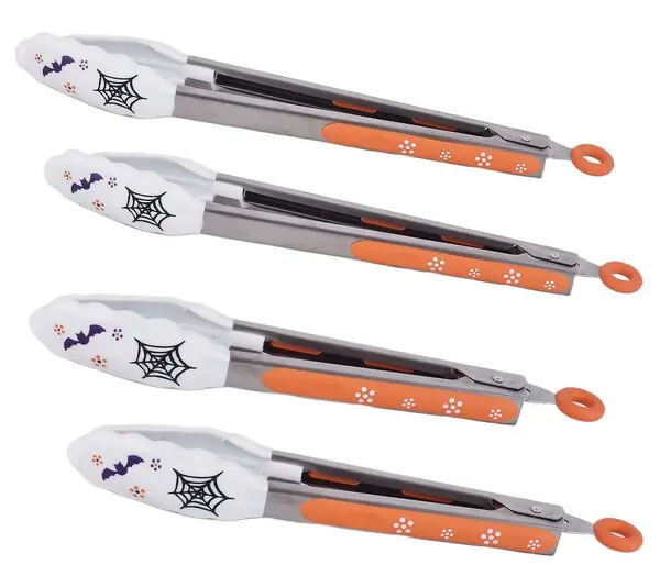 TEMP-TATIONS As Is Temptations 4-piece 9' And 12' Tong Set