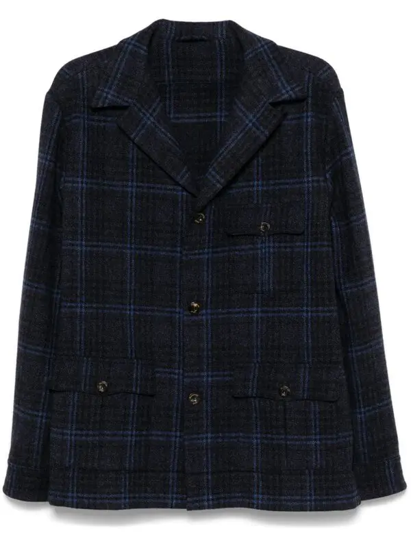 FINAMORE 1925 Wool Single-breasted Jacket - Black