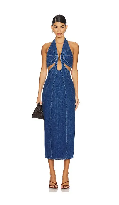 gaia dress in denim CHARO DENIM DRESS