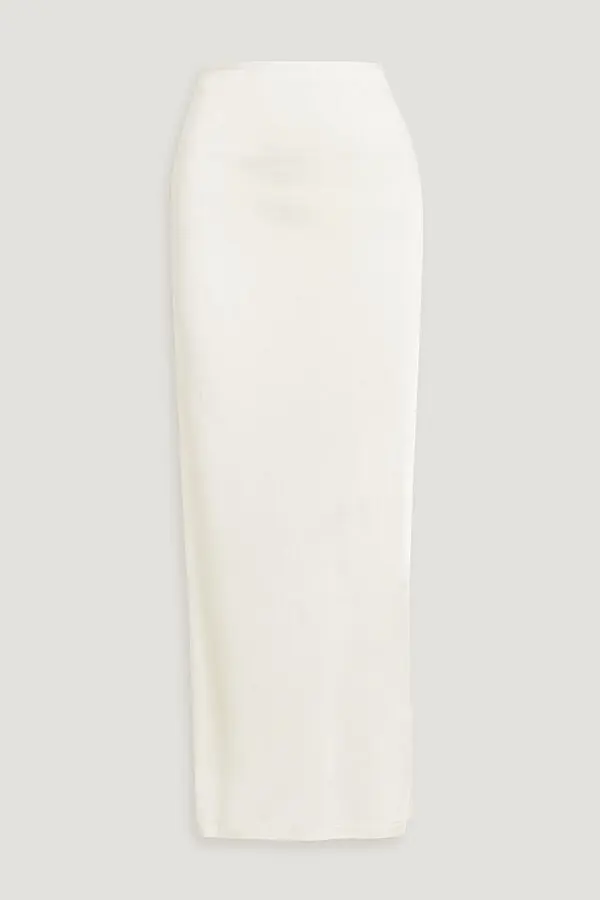 Helmut Lang Satin-jersey Maxi Skirt - Ivory
