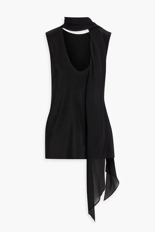 Helmut Lang Silk Crepe De Chine Top
