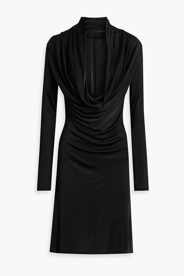 Helmut Lang Draped Stretch-satin Dress
