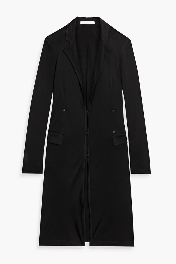Helmut Lang Button-detailed Jersey Coat