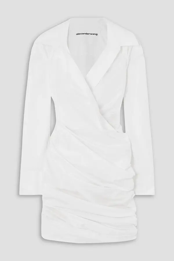 knee length dresses for ladies Alexander Wang Long Sleeve Prestyle Mini Shirt Dress – Balardi