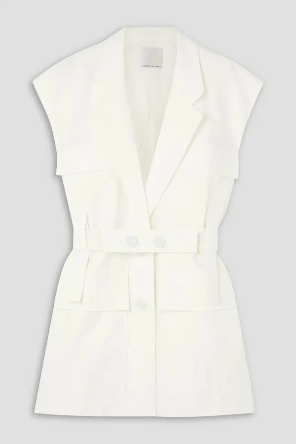Christopher Esber Belted Cotton-twill Jacket