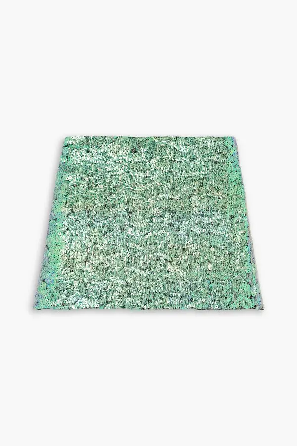 Helmut Lang Sequined Mesh Mini Skirt