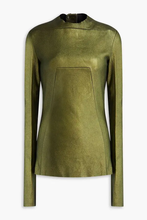 Rick Owens Metallic Leather-blend Top