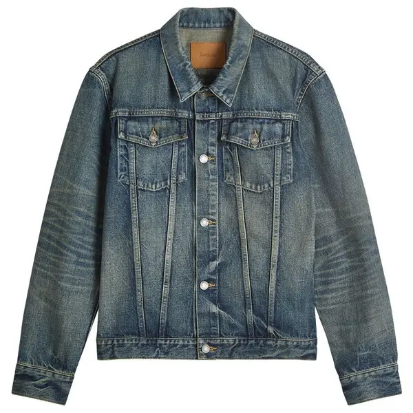Saint Laurent Fitted Denim Jacket - Amazon Blue