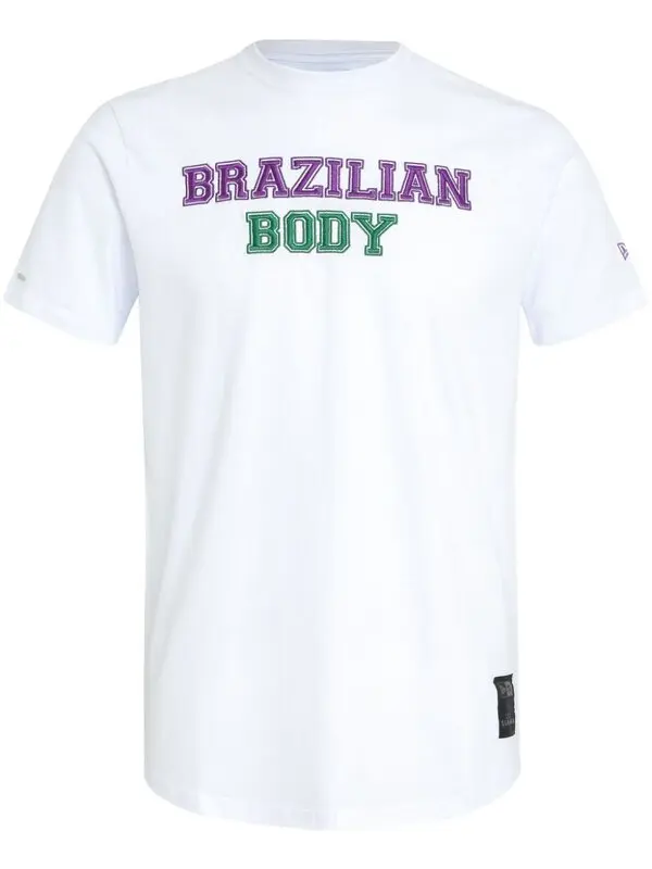 AMIR SLAMA Slogan-embroidered T-shirt