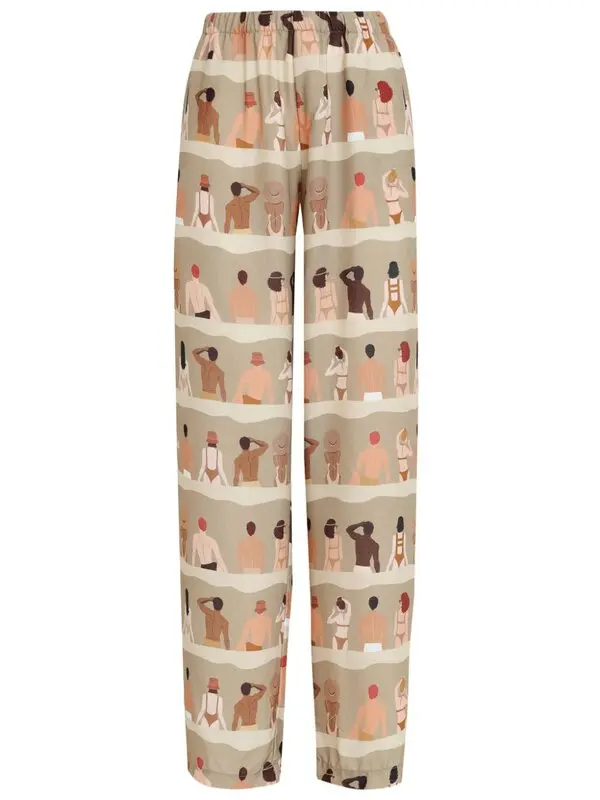 AMIR SLAMA Swimmer-print Trousers