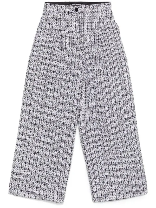 Karl Lagerfeld Bouclé Palazzo Trousers