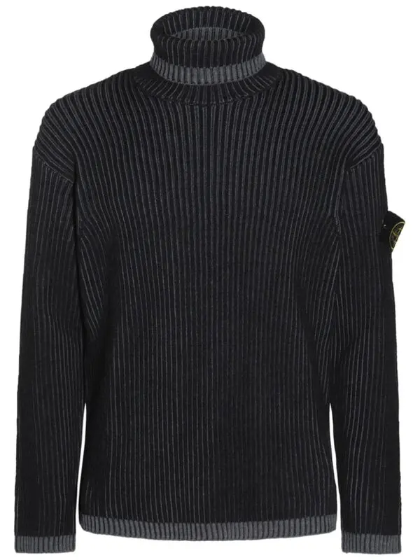 Stone Island Compass Badge Jumper - Grey