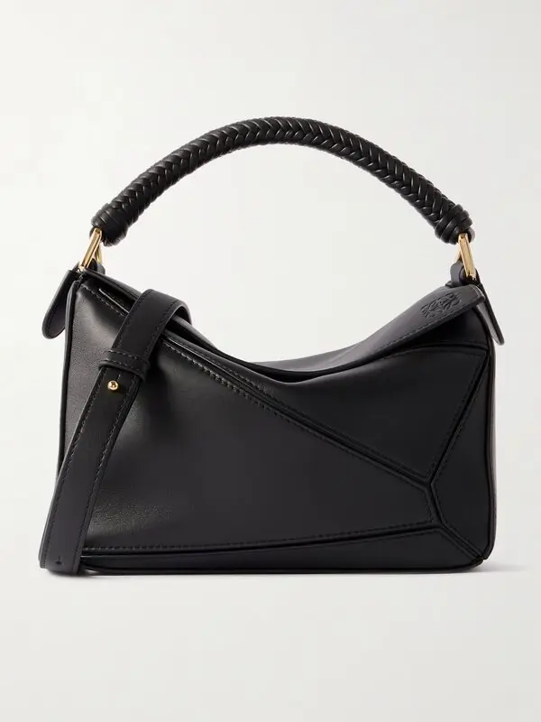 Loewe Puzzle Edge Small Leather Shoulder Bag - Black | Editorialist