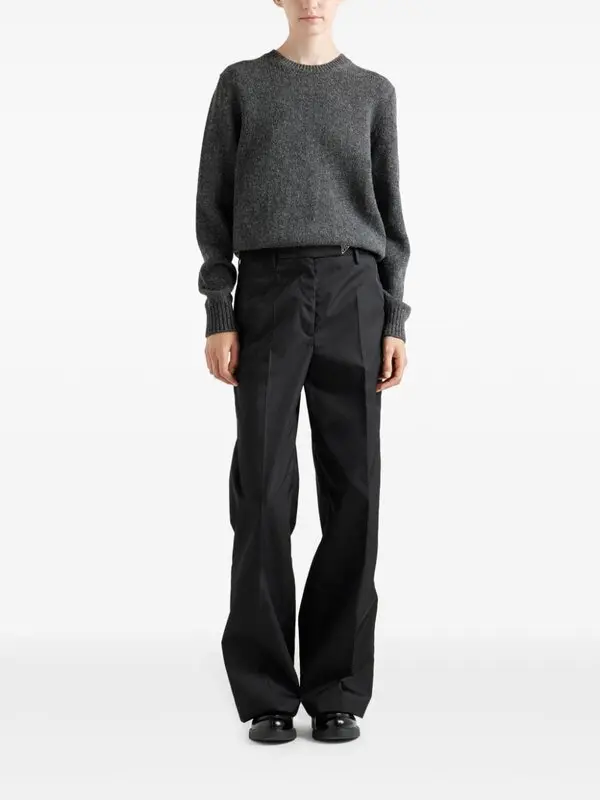 Prada Triangle-logo Straight Trousers