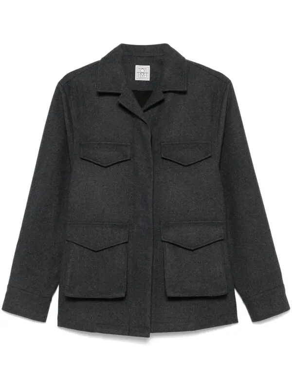 TOTÊME Felted Cargo Jacket - Grey