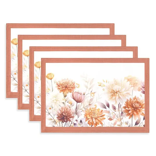 ELRENE HOME FASHIONS Autumn Blooms Placemats, 13 X 19, Set Of 4