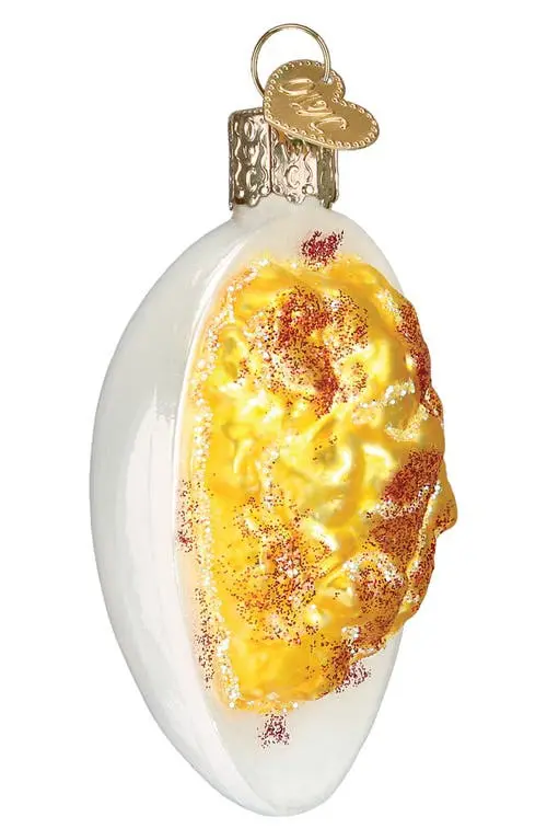 OLD WORLD CHRISTMAS Deviled Egg Glass Ornament