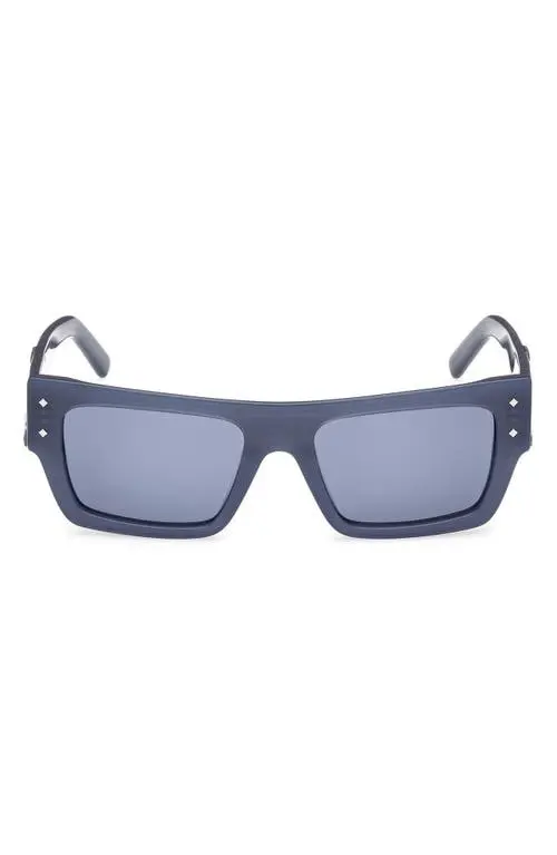 Mcm 53mm Sunglasses - Shiny Blue / Blue
