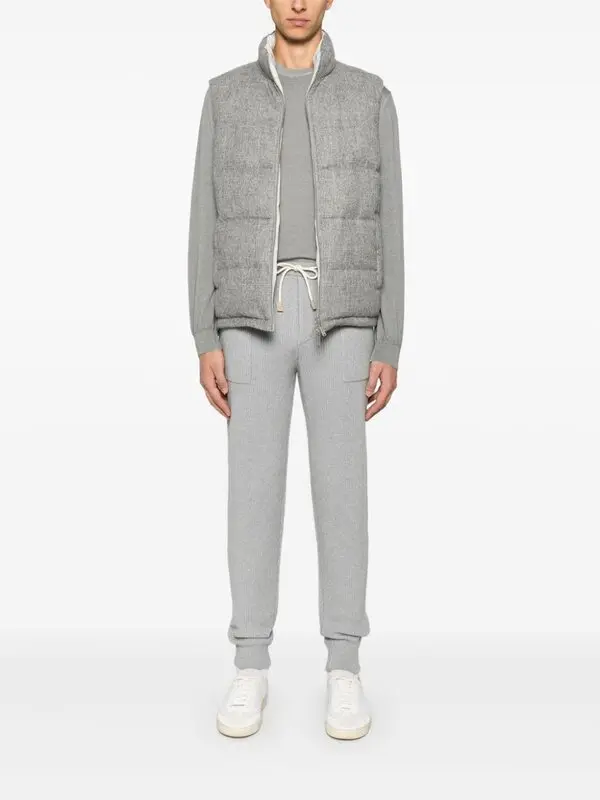 D4.0 Ribbed Track Pants - Grey