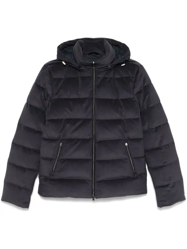 Herno Corduroy Padded Jacket - Blue