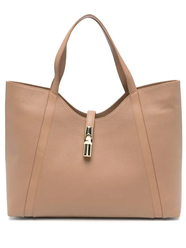 Furla Xl Leather Tote Bag - Neutrals