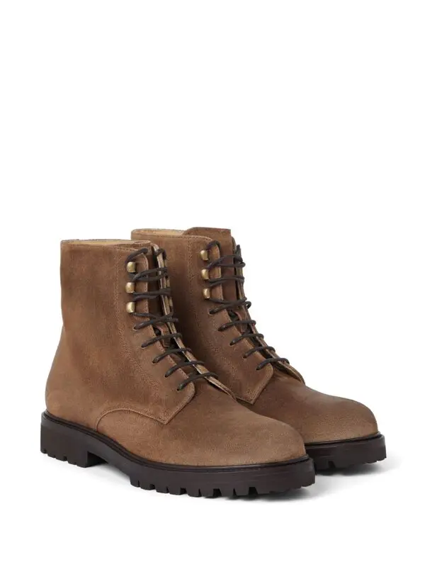 Brunello Cucinelli Lace-up Ankle Boots - Brown