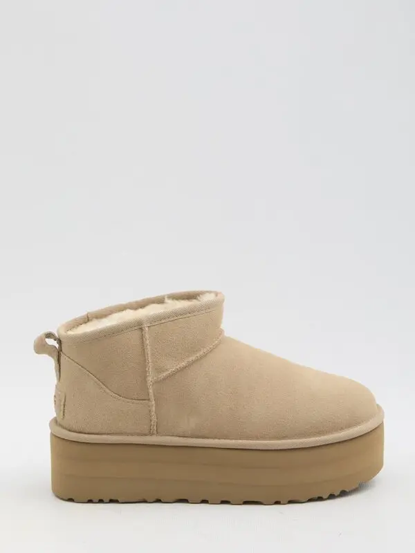 UGG Classic Ultra Mini Platform Boots - Beige