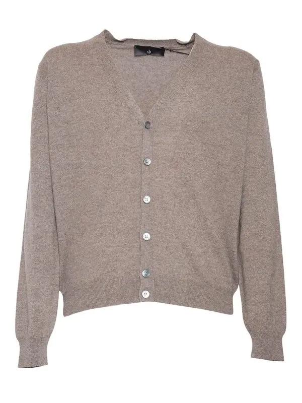 PHI FDL Wool And Cashmere Cardigan - Brown