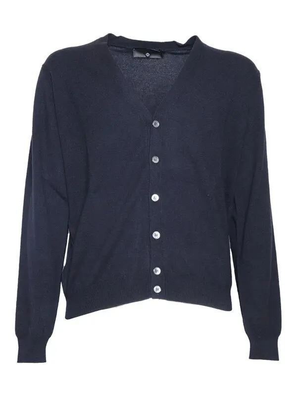 PHI FDL Wool And Cashmere Cardigan - Blue