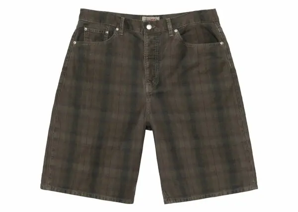 StÜssy Big Ol' Canvas Plaid Short - Olive