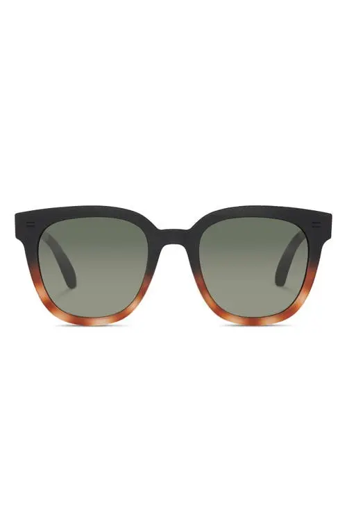 Toms Juniper 54mm Round Frame Sunglasses - Matte Black Honey Tortoise
