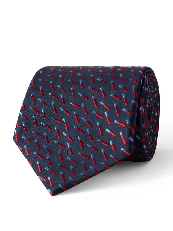 Charvet 8.5cm Silk-jacquard Tie - Blue