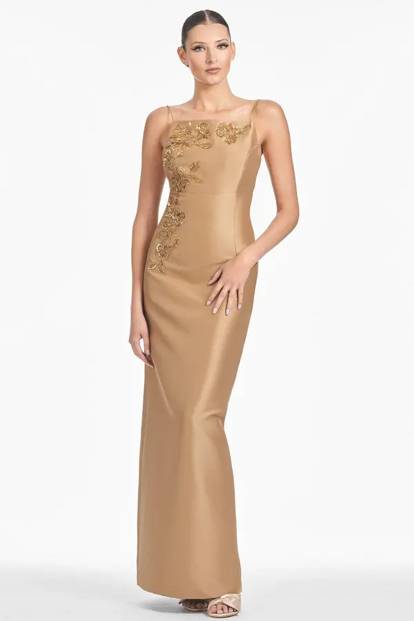 Sachin & Babi Embellished Pryce Gown - Gold