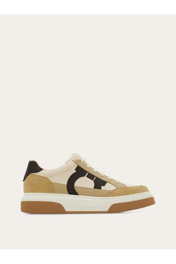 FERRAGAMO Low-top Sneaker With Gancini Detail