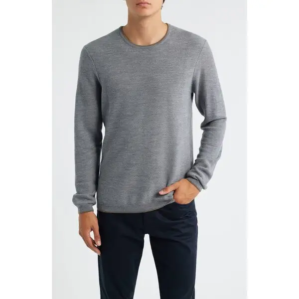 JACK VICTOR Belvedere Merino Wool Sweater - Grey