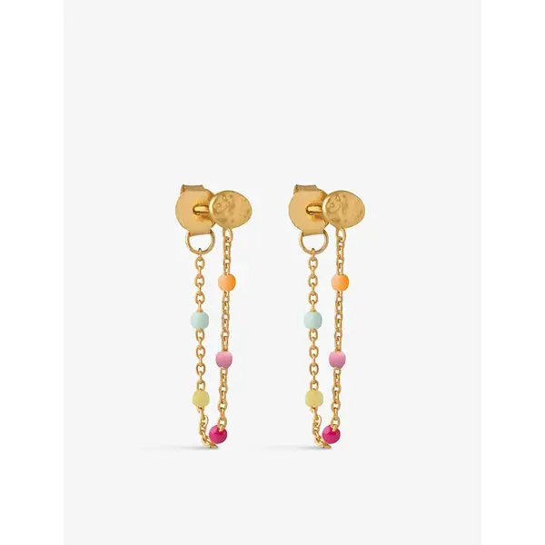 ENAMEL COPENHAGEN Lola Pearl Drop Earrings - Rainbow