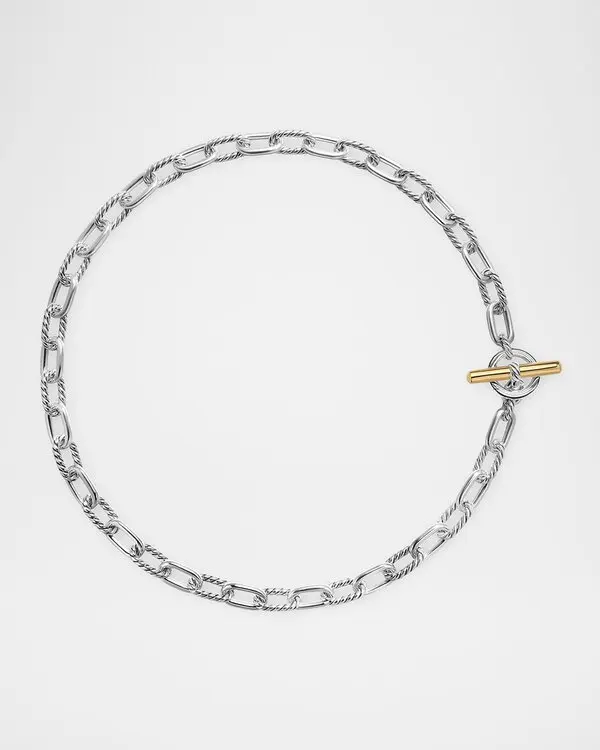 David Yurman 18k Gold And Silver Madison Toggle Necklace - Silver & Gold